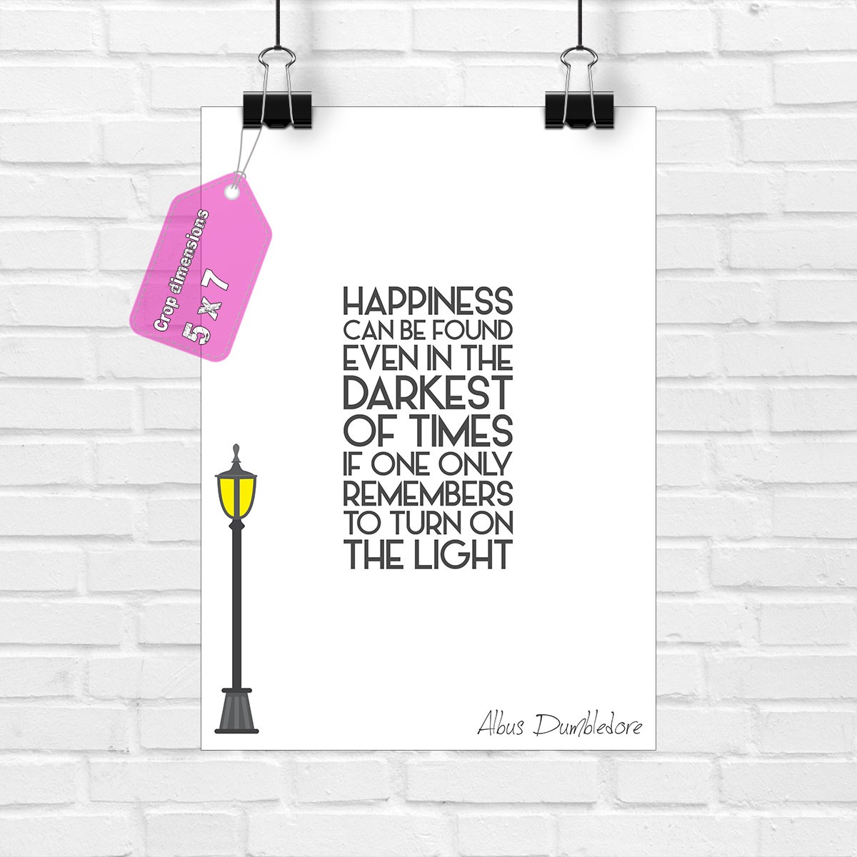 Albus Dumbledore Quote Poster Print "Happiness Can Be Found..." Harry ...