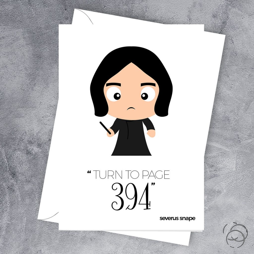 Harry Potter Turn To Page 394 Card - Pink Tag Prints