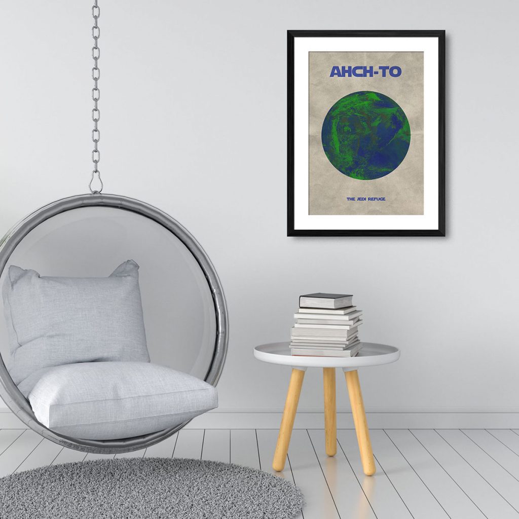 Star Wars Planet Ahch-To Print - Pink Tag Prints