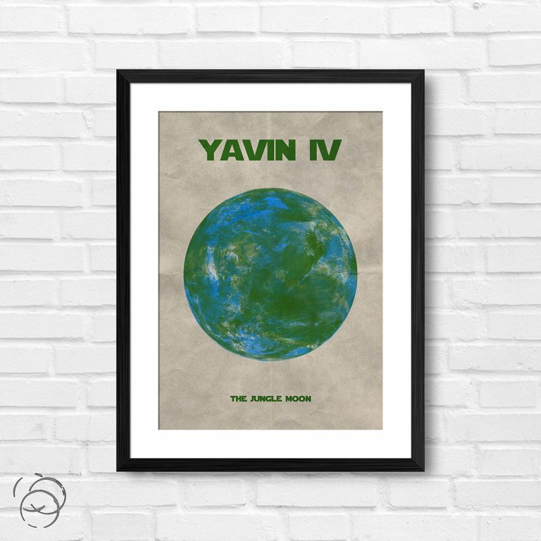 Star Wars Planet Yavin IV Print - Pink Tag Prints