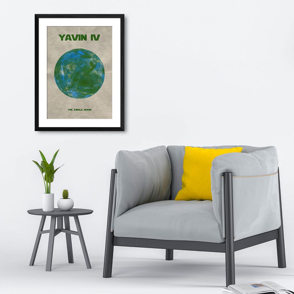 Star Wars Planet Yavin IV Print - Pink Tag Prints